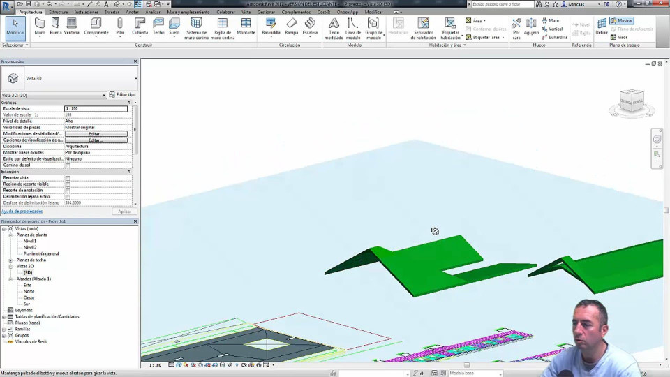 Cubierta por extrusión en Revit - Aparejadorivan